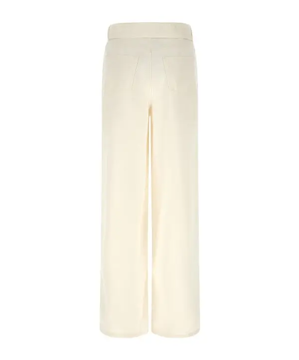 TWINSET Belted Wide-leg Jeans - White