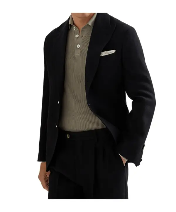 Brunello Cucinelli Peak-lapel Blazer - Black