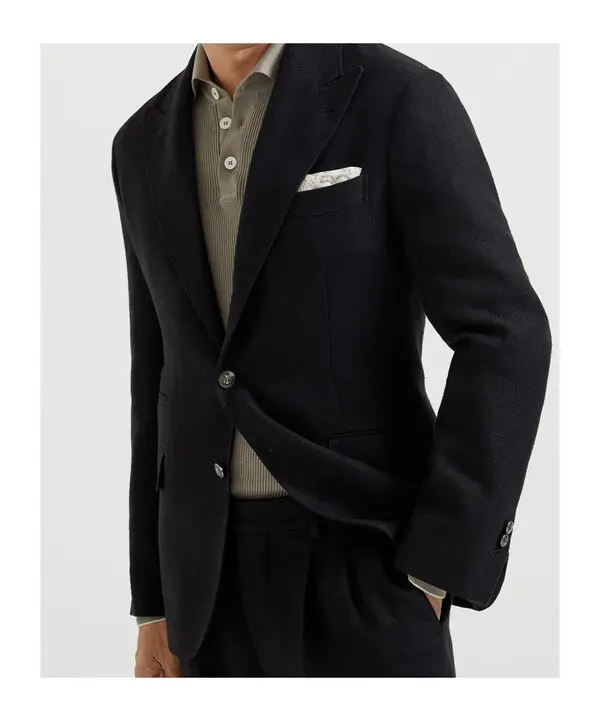 Brunello Cucinelli Peak-lapel Blazer - Black