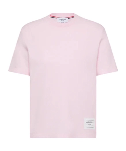 Thom Browne Four-bar Short-sleeve T-shirt - Light Pink