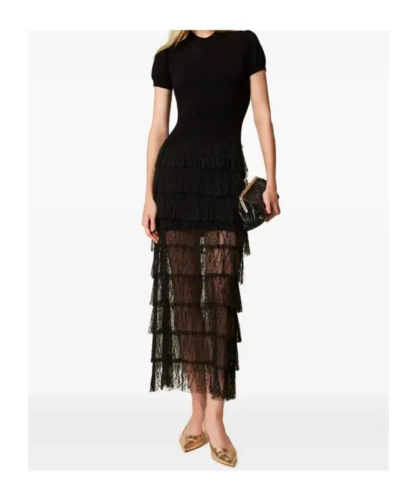 TWINSET Maxi Dress With Lace Detailing