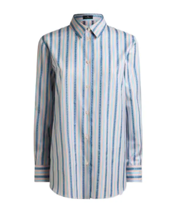 Etro Geometric Stripe Button-up Shirt