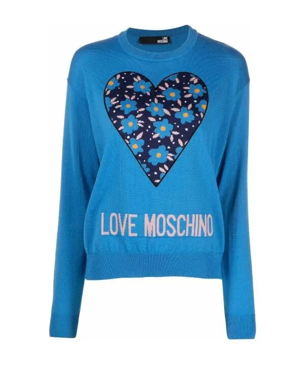Moschino Heart Intarsia Knit Jumper