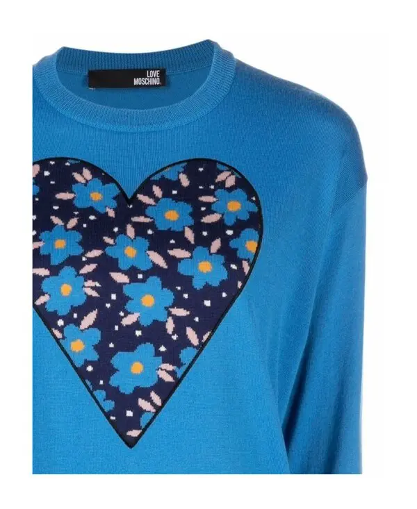 Moschino Heart Intarsia Knit Jumper