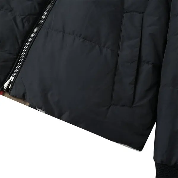 Burberry Zippered Cotton Jacket With Stand Collar