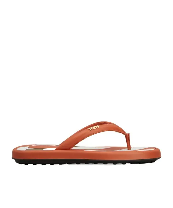 TOD'S Striped Detail Flip Flops