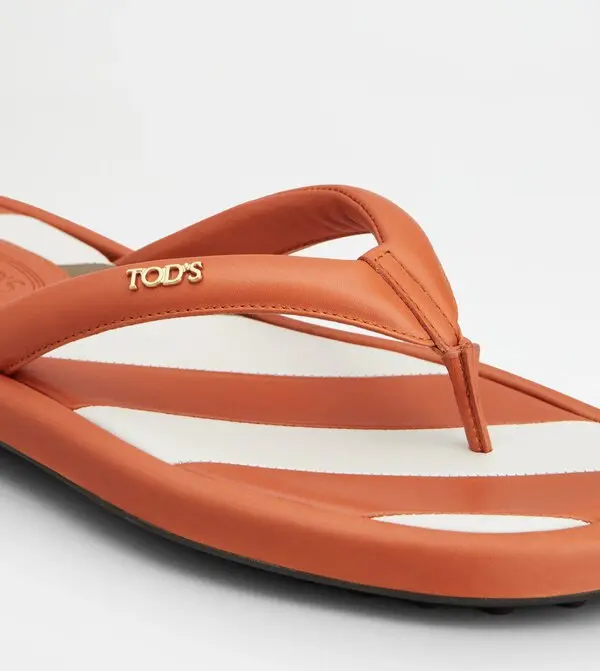 TOD'S Striped Detail Flip Flops