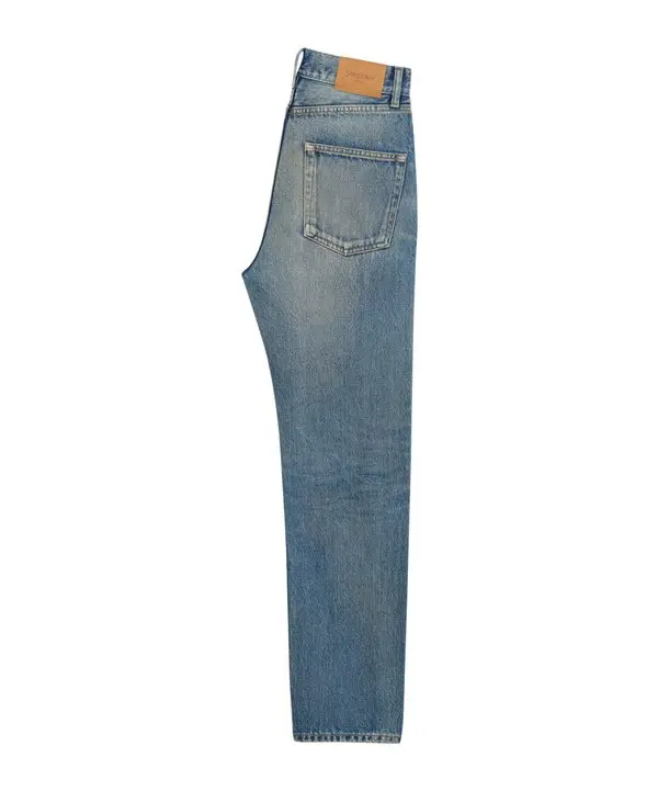Saint Laurent 90's High-rise Cropped Slim Jeans - Medium Blue