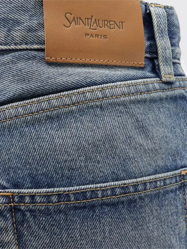 Saint Laurent 90's High-rise Cropped Slim Jeans - Medium Blue