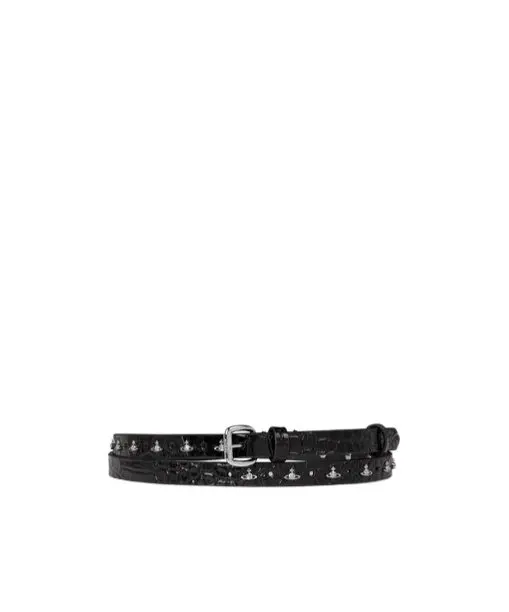 VIVIENNE WESTWOOD Mini Alex Orb Stud Belt - Black