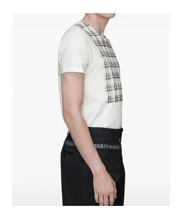 MAISON MARGIELA Checked Panel T-shirt