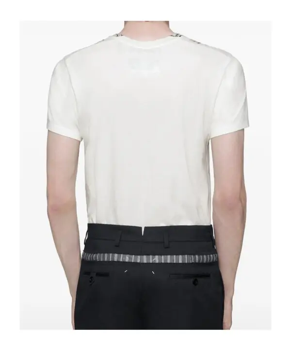 MAISON MARGIELA Checked Panel T-shirt
