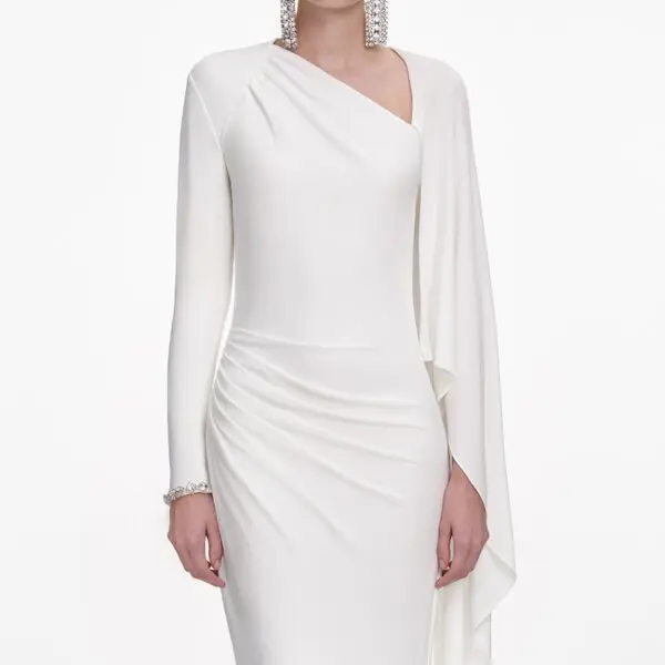 SELF-PORTRAIT Draped Maxi Dress