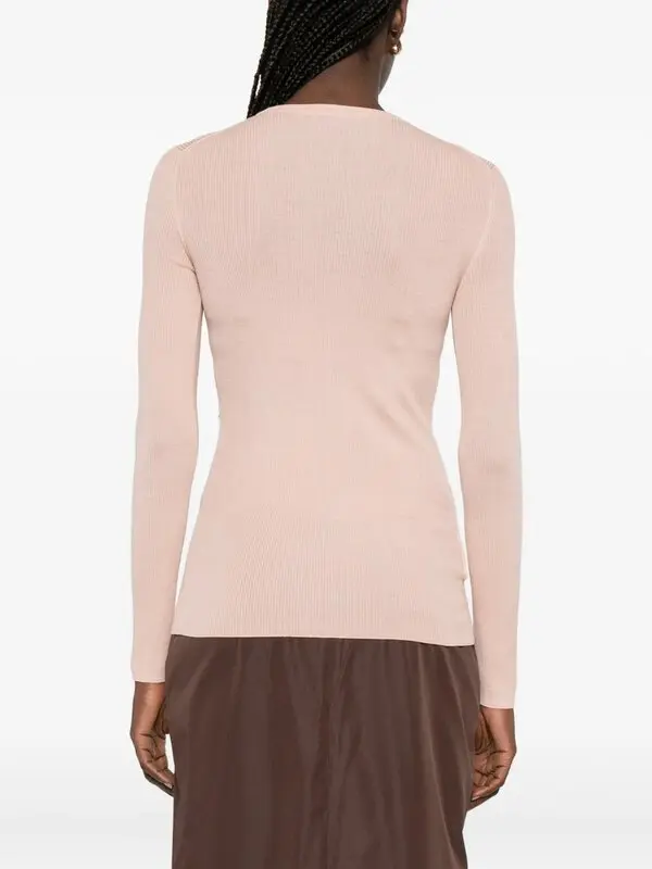 Prada Ribbed Long Sleeve Crewneck Jumper - No