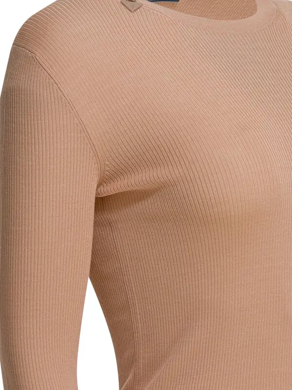 Prada Ribbed Long Sleeve Crewneck Jumper - No