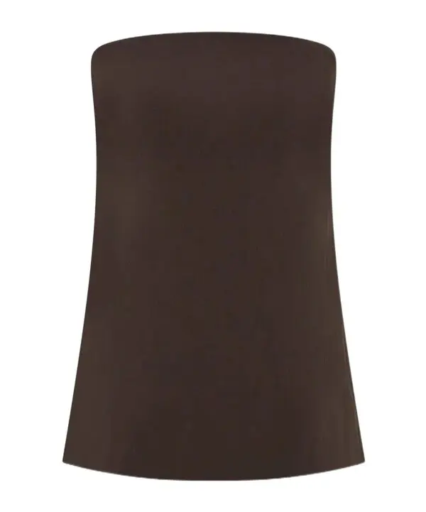 ST. AGNI Strapless Top With Back Tie Detail - Black