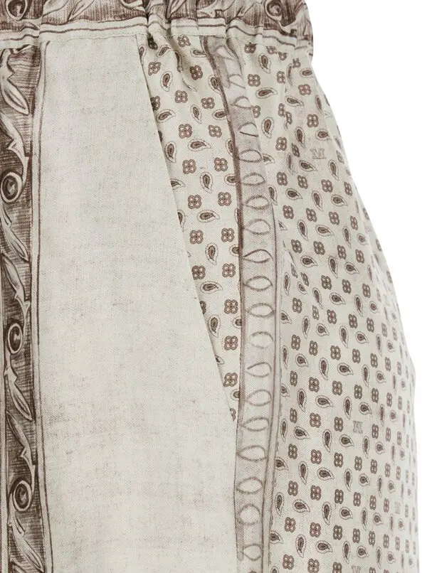 Max Mara Palude Pattern-printed Wide-leg Trousers - Nude