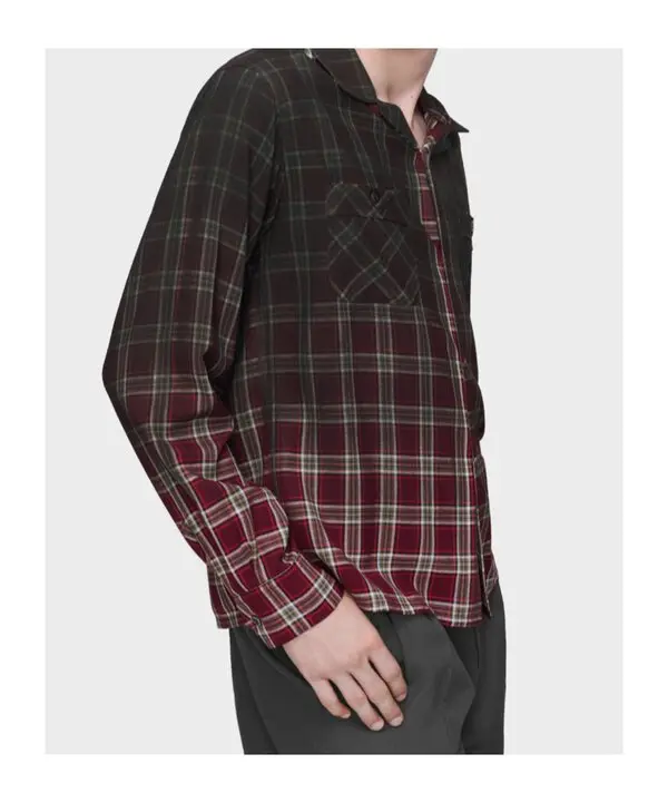 MAISON MARGIELA Ombre Plaid Buttoned Shirt