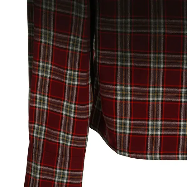 MAISON MARGIELA Ombre Plaid Buttoned Shirt - Bordeaux