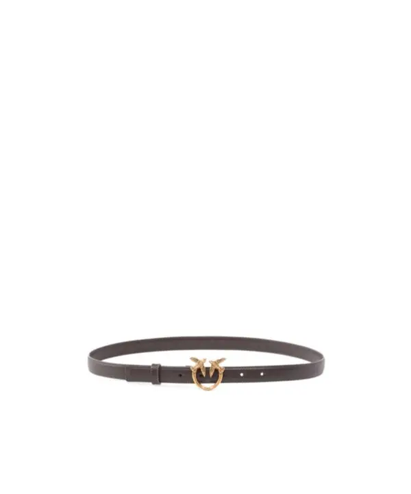 Pinko Love Bird Plaque Buckle Belt - Brown