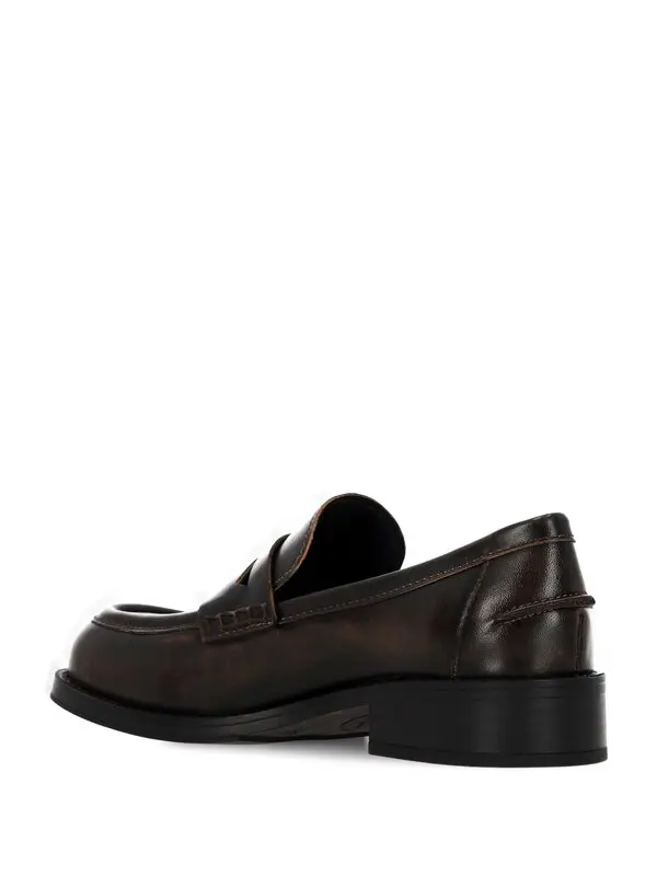 Ash Round Toe Slip-on Loafers