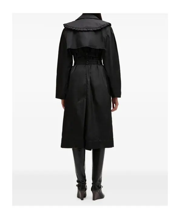 GANNI Belted Duchesse Trench Coat