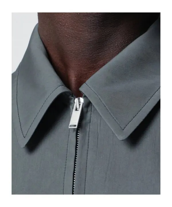 LARDINI Zip-up Shirt Jacket With Elasticated Hem