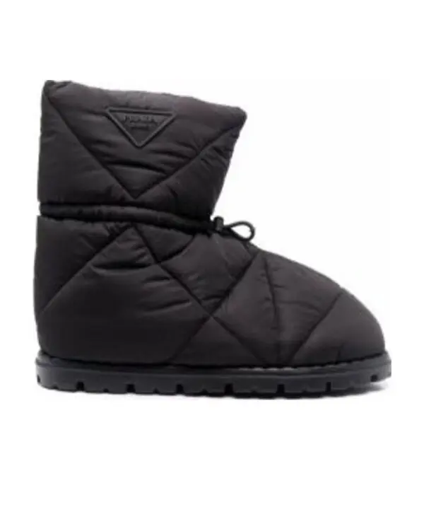Prada Quilted Logo-patch Snow Boots