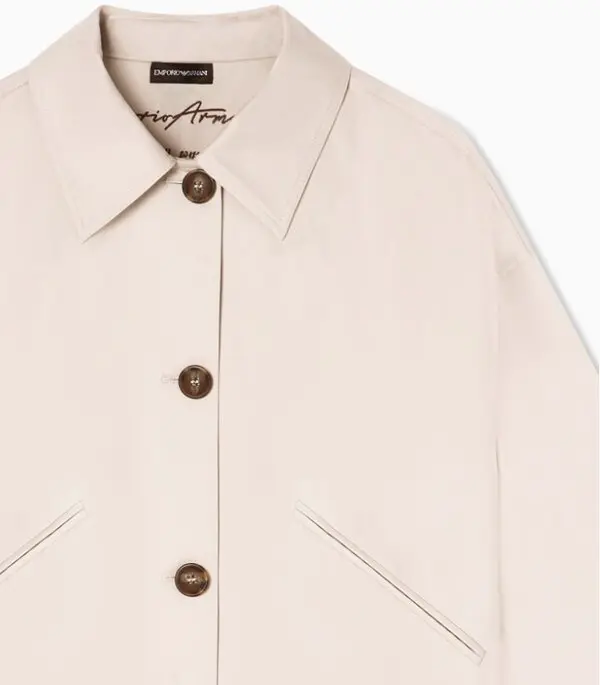 Emporio Armani Cropped Cotton Jacket