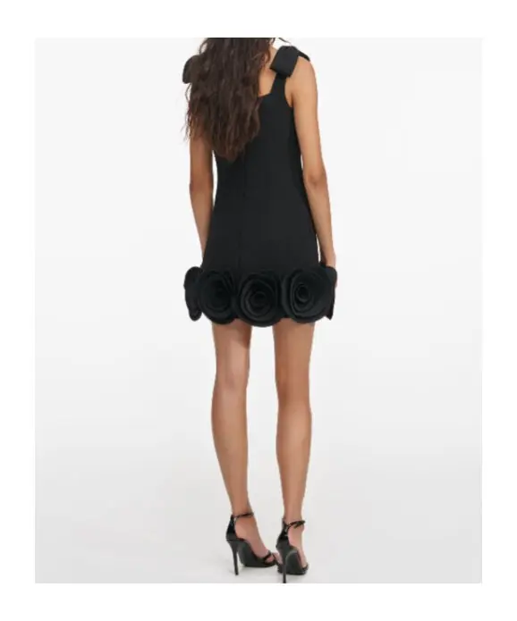 SELF-PORTRAIT Crepe 3d Flower Mini Dress