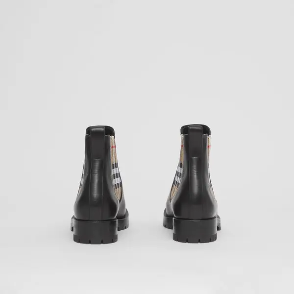 Burberry Checked Chelsea Boots