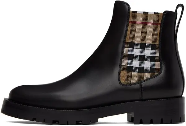 Burberry Checked Chelsea Boots