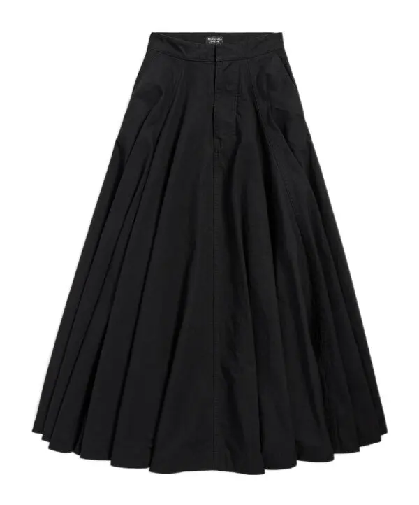 Balenciaga Godet Maxi Skirt - Black