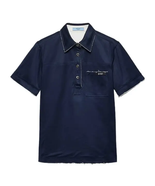 Prada Short-sleeved Polo Shirt - Navy