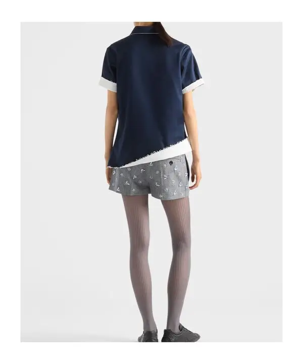 Prada Short-sleeved Polo Shirt - Navy