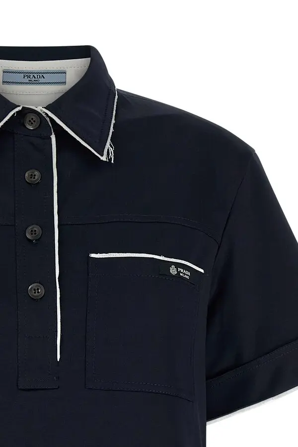 Prada Short-sleeved Polo Shirt - Navy