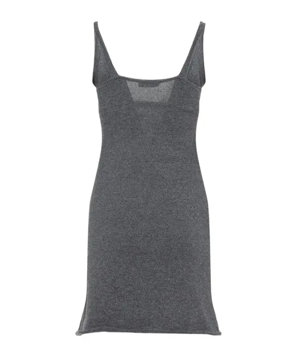 Miu Miu Sleeveless V-neck Cashmere Tank Dress