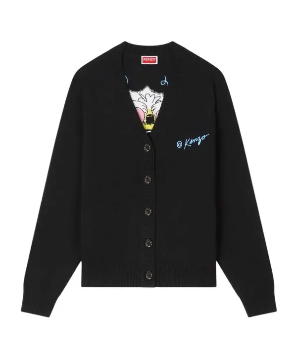 Kenzo Wild Tiger Wool Cotton Cardigan