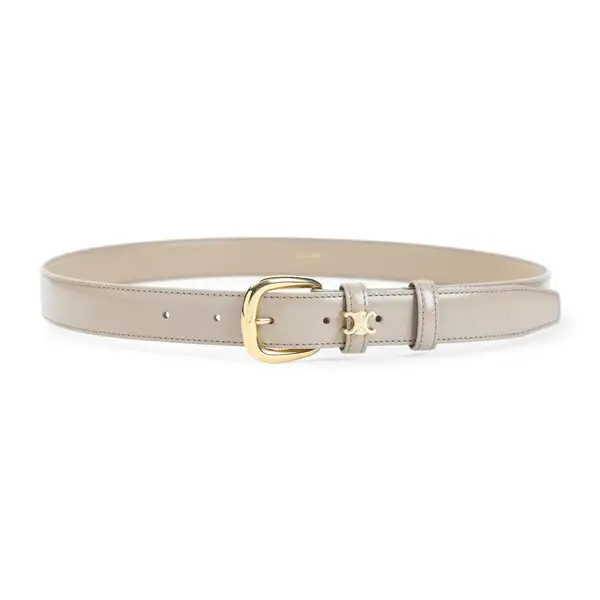 Celine Medium Logo Belt - Light Brown