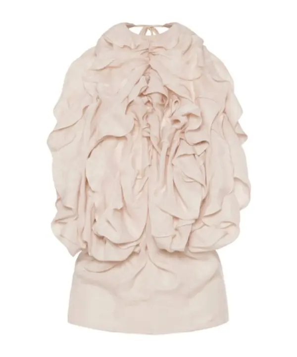 MAISON MARGIELA Ruffled Halter Neck Top - Sand