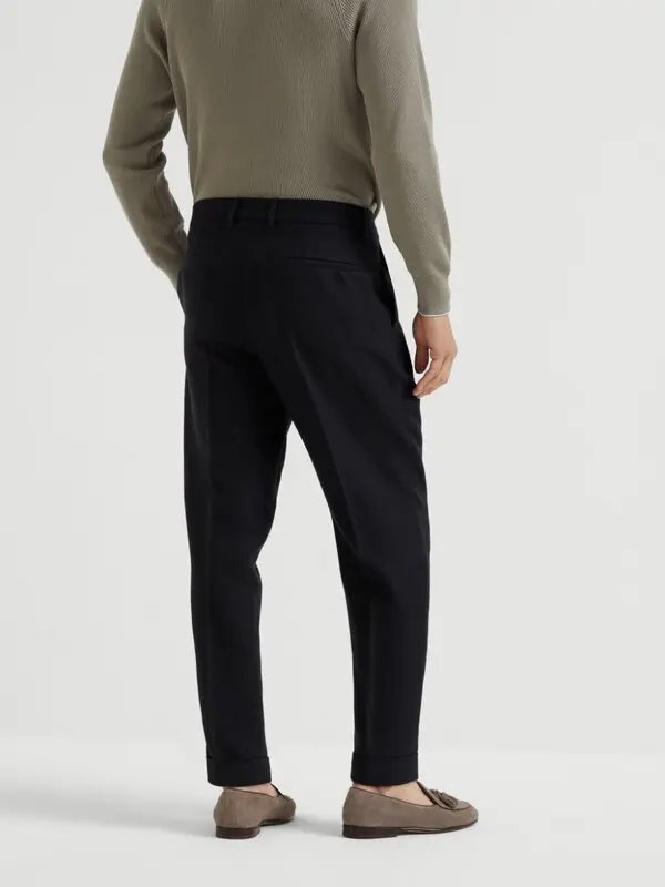 Brunello Cucinelli Tailored Twill Trousers - Black
