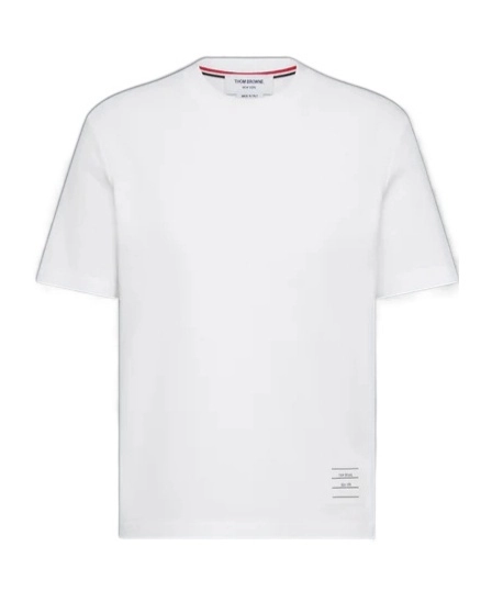 Thom Browne 4-bar Stripe Detail T-shirt - White