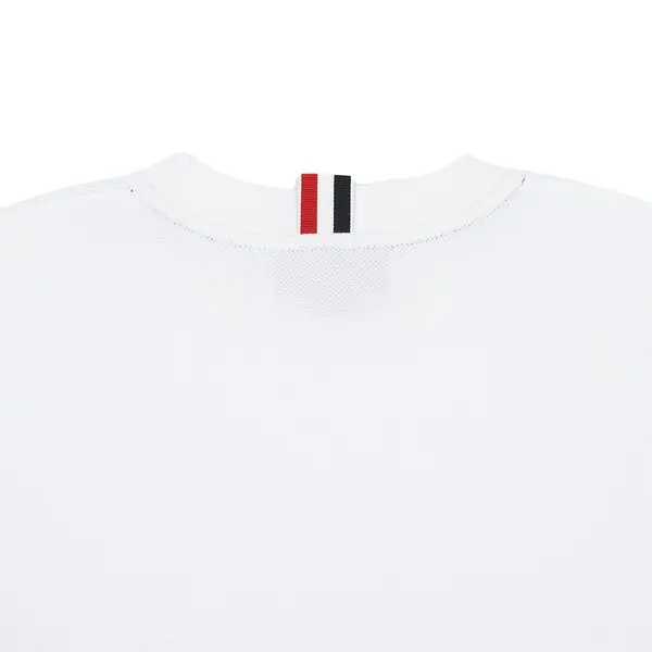 Thom Browne 4-bar Stripe Detail T-shirt - White