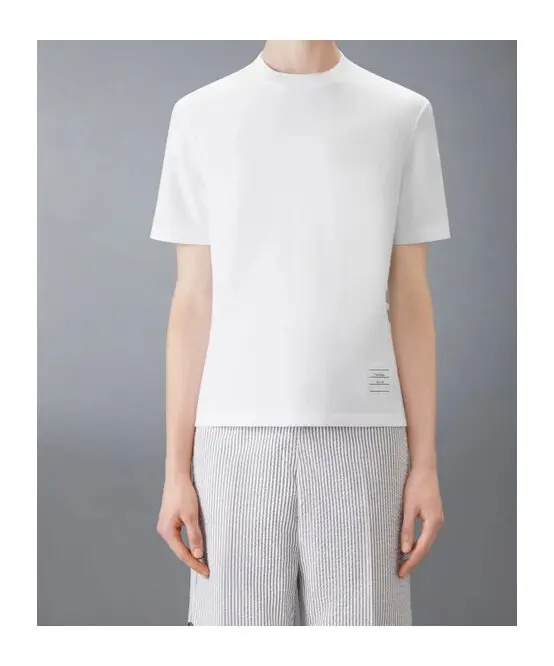 Thom Browne 4-bar Stripe Detail T-shirt - White