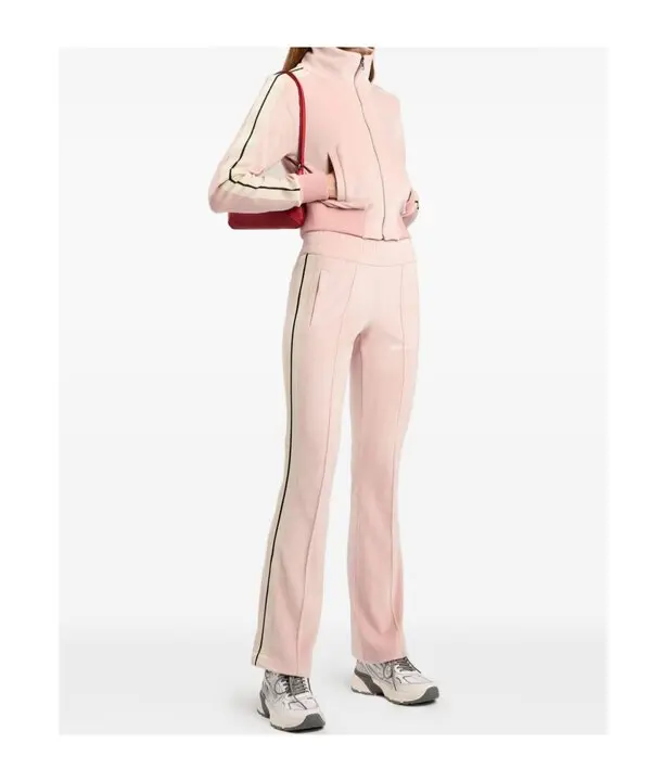 Palm Angels Logo Flare Chenille Track Pants - Pink