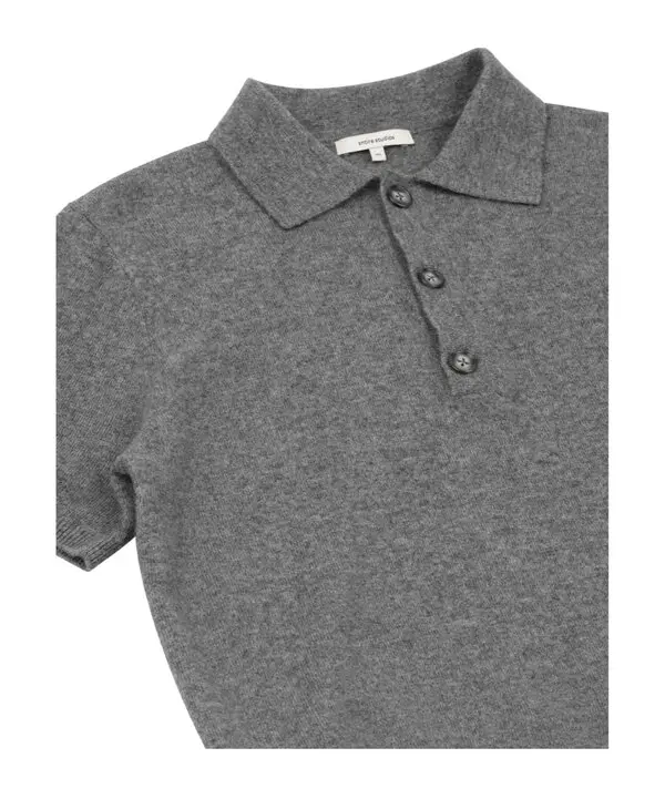 ENTIRE STUDIOS Short-sleeved Polo Sweater - Concrete