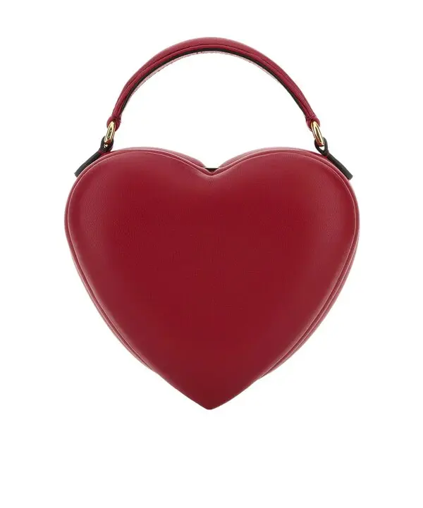 Moschino Heart Top Handle Mini Bag - Red