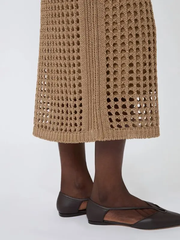 Max Mara Geode Openwork Midi Skirt - Desert