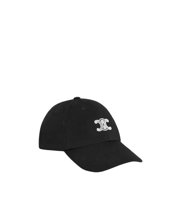 Celine Vivienne Cap In Cotton Twill - Black/white