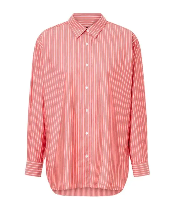 NILI LOTAN Yorke Striped Cotton Shirt - Pink
